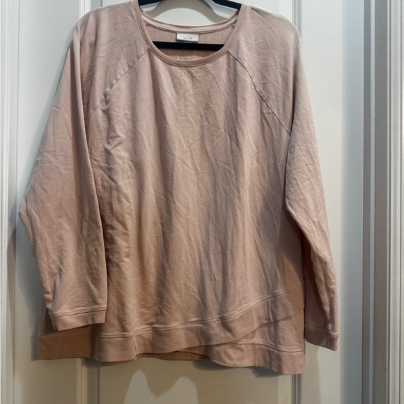 J. Jill | Tops | J Jill Purejill Soft Pink Tunic Xl Long Sleeve Armpit ...